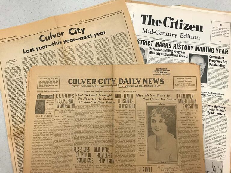 Newspapers – Culver City Historical Society